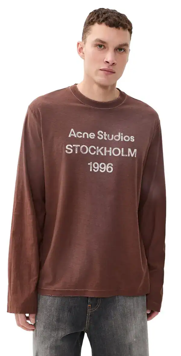 Acne Studios Edden 1996 Long-Sleeve T-Shirt - Chocolate Brown